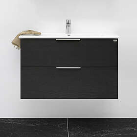 4AQUA Kommod Slim H (Svart ek melamin/100) - Black Friday 2025 ...