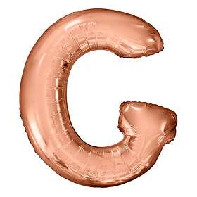 Bokstavsballong Roséguld Metallic Bokstav G, Från 50 kr