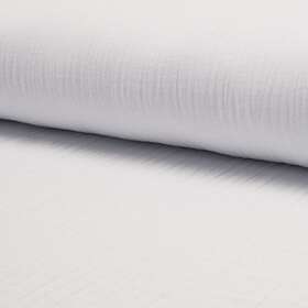 KC Enfärgad Muslin tyg Vit, Från 10 kr