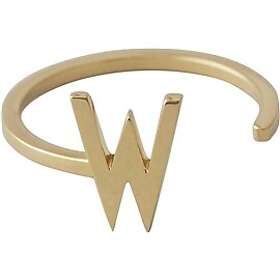 Design Letters Ring Gold A-Z W, Från 469 kr