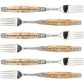 Laguiole Gaffelset 6 delar Björk, rostfri matt - Hitta bästa pris på ...