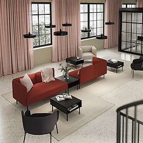 IKEA LILLEHEM 4-sitsig modulsoffa med sidobord Bredd: 346 cm - Black ...