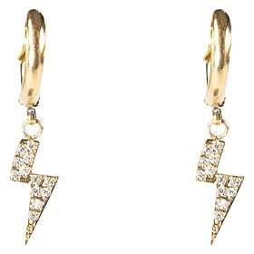 Dark Lightning Hoop with Crystals Gold - Hitta bästa pris på Prisjakt