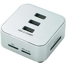 Conrad Electronic USB 2.0 Multi-Card Reader with USB Hub (417035 ...