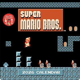 Super Mario Bros. 8-Bit Retro 2026 Wall Calendar 6 Bonus Die-Cut ...