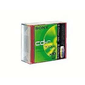 Sony CD-R 700MB 48x 10-pack Slimcase Colour Mix - Hitta bästa pris på ...