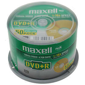 Maxell DVD+R 4,7GB 16x 50-pack Spindel - Hitta bästa pris på Prisjakt
