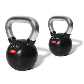 Jordan Black Rubber Covered Kettlebell with Chrome Handle 10kg - Hitta ...