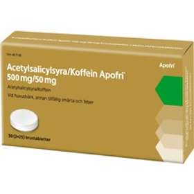 Evolan Acetylsalicylsyra/Koffein Apofri 500 mg/50 mg 50 Brustabletter ...