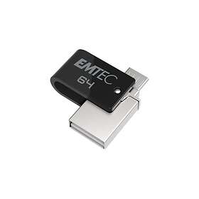 EMTEC USB Dual T260B 64GB - Black Friday 2025 – Erbjudanden från 105 kr