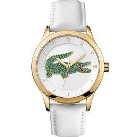 Lacoste klockarmband 2000894 / LC-74-3-34-2597 Läder Vit 20mm sömmar ...