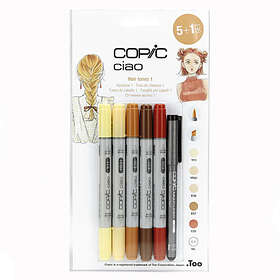 Copic Ciao 5+1 Fineliner Hair Tones 1, Från 324 kr