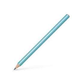 Faber-Castell -Castell Jumbo Grip sparkle, blyant, B, pearl turkos ...