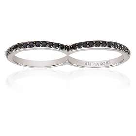 Sif Jakobs CORTE DOPPIO ring svarta Zirkoner (silver) 56 - Hitta bästa ...