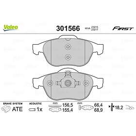 Valeo Bromsbeläggssats, skivbroms 301566, Från 315 kr