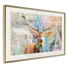 Artgeist Poster Affisch Deer on Wood [Poster] 90x60 A3-DRBPRP0046x_zr ...