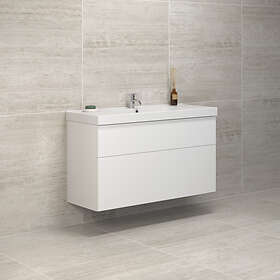 Dansani Tvättställsskåp Luna Menuet 121 cm set H64 2lå. vit hbl KME ...