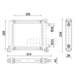 Mahle Original Kylare, motorkylning CR 2642 000P, Från 2160 kr