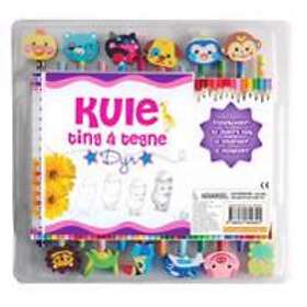 Kule ting å tegne. Dyr. 1 hefte. 12 blyanter med viskelær - Black ...