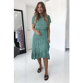 BYIC Agnete Klänning Grön Blomtryck L - Hitta bästa pris på Prisjakt