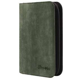 Ultra PRO Suede Collection Zippered 4-Pocket Premium PRO-Binder Emerald ...