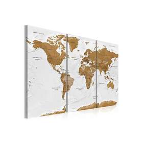 Arkiio Tavla World Map White Poetry 90x60 A3-N6353-DK, Från 1,009 kr