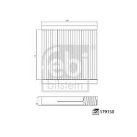 Kupéfilter FEBI BILSTEIN 179150 - Black Friday 2025 – Tilbud fra 119