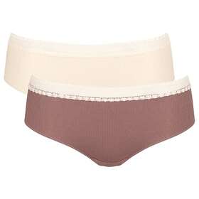 Sloggi Trosor 2P GO Ribbed Hipster Creme ekologisk bomull Dam - Hitta ...