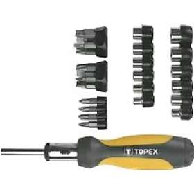 Topex Screwdriver bits and sockets with handle 29 pcs. 39D356 - Black ...