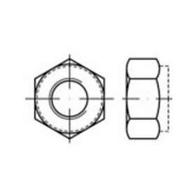 Toolcraft TO-5374692 Sexkantsmutter M12 ISO 7040 Rustfritt stål A2 250 ...