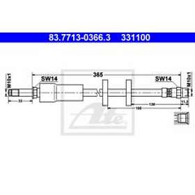 ATE Bromsslang 83,7713-0366,3, Från 323 kr