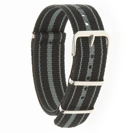 Dr Nato Straps Dr Nato Straps STRIPE Strap Grey 18 mm, Från 199 kr