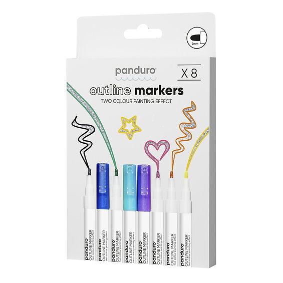 Panduro Outline markers 8st, Från 90 kr