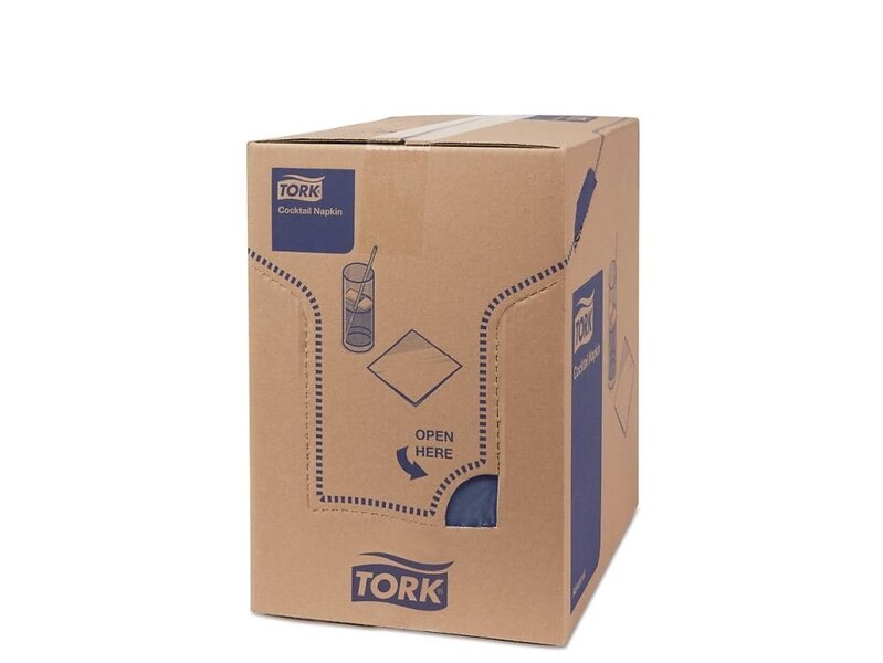 TORK Serviet 24x24 cm 2-lag Blå,12 pk x 200 stk/krt, Från 755 kr