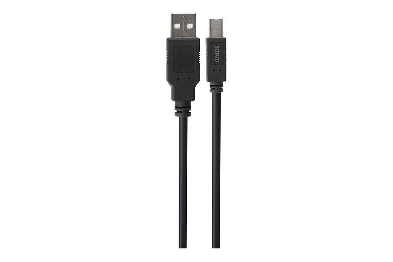Deltaco USB-kabel USB till USB typ B 1 m - Sammenlign priser hos Prisjakt
