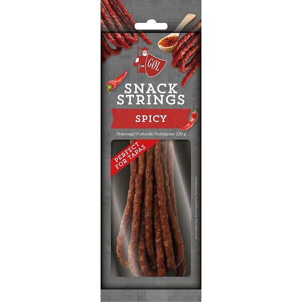 Göl Snack Strings Spicy 120g, Från 39 kr