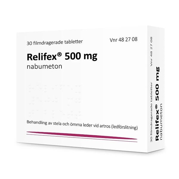 Relifex, filmdragerad tablett 500 mg Ebb Medical AB 30 st - Hitta bästa ...