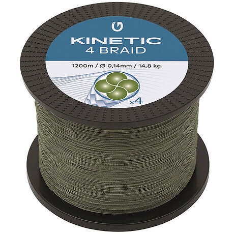 Kinetic 4 Braid 1200m Dusty Green., Från 499 kr