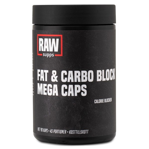Raw Supps RAW Fat & Carbo Block Mega Caps 90 kaps, Från 299 kr