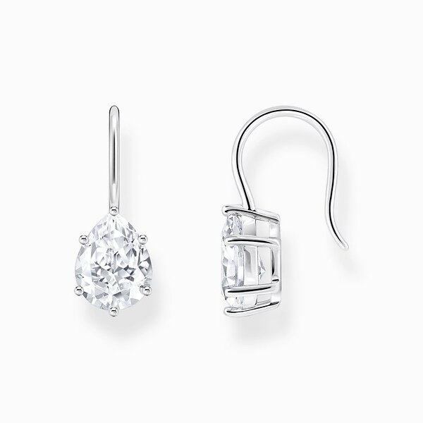 Thomas Sabo Örhängen med vit droppformad zirkoniasten, silver - Hitta ...