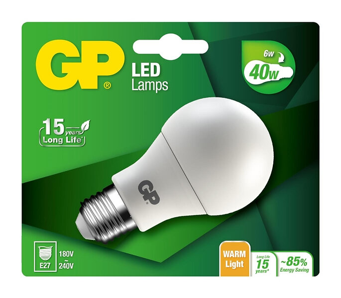 GP Lighting 1278751 E27 6W 470lm, Från 59 kr