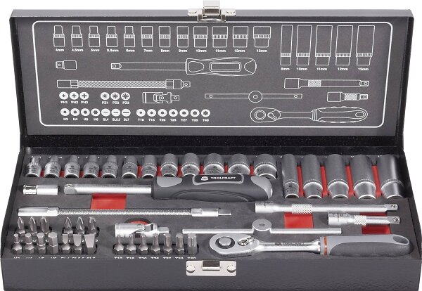 Toolcraft 826386 Socket Wrench Set 45pcs - Price from £45.99