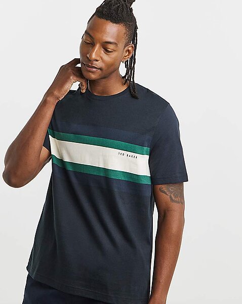 Ted Baker Chest Stripe Crew Neck T-shirt (Men's) - Price from £22.05