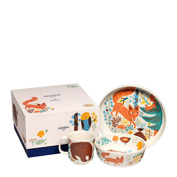 Arabia Poppoo Children’s Dinnerware Friends 3 pcs Best Price | Compare ...