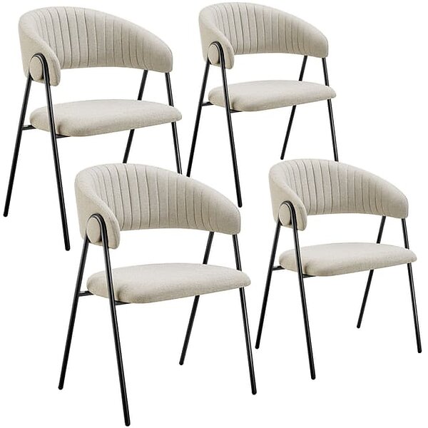 TecTake Bedano Lænestol Stof 4-Pack - Tilbud fra 1.759 kr