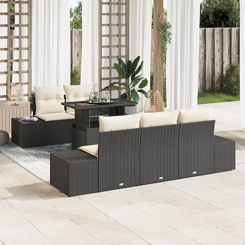vidaXL Salemo Sofagruppe med pute med oppbevaring 6 Deler 3357830 ...