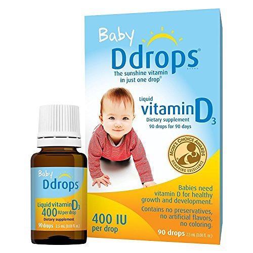 Ddrops Baby Vitamin D3 400IU Drops 2.5ml - Price from £47.73
