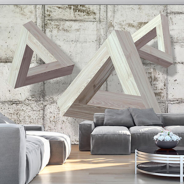 Arkiio Fototapet Grey Trio 300x210, Från 1 219 kr