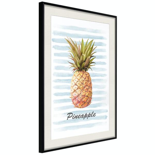 Artgeist Poster Affisch Pineapple and Stripes [Poster] 30x45 A3 ...
