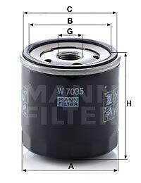 Oljefilter MANN-FILTER W 7035, Från 125 kr